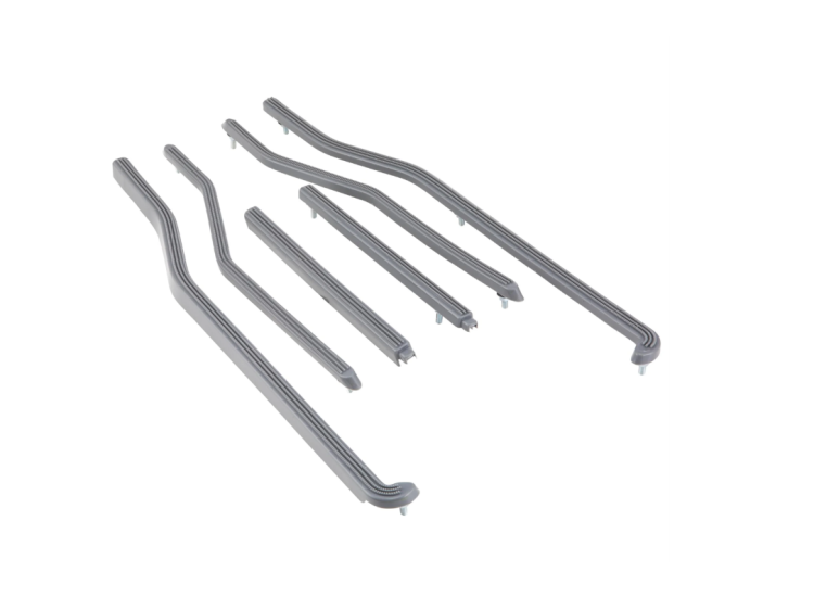 Runner strips, GREY Li, Sx, Tv, SET OF 6 (4 back, 2 fronts plastic)