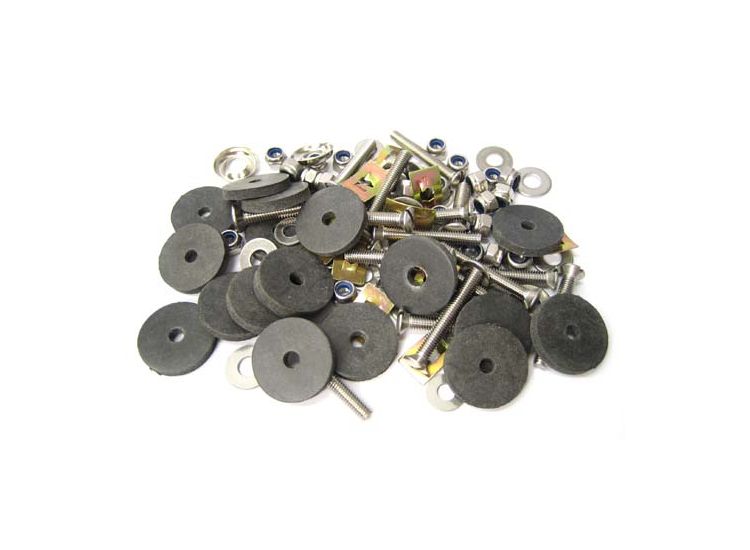 Floorboard fastener kit for S 1/2 with alloy channels (hardware kit)