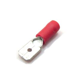 Connector, Male spade, 6mm Red, (electrical)