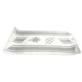 Lambretta Sticker Gp 'Panel stripes' Matt Black, includes splot and flag